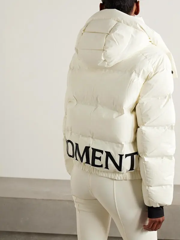Perfect Moment Polar Flare Hooded Down Ski Jacket - White
