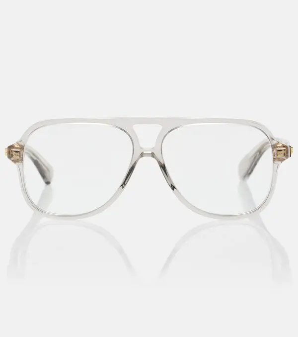 Bottega Veneta Slim Ribbon Aviator Glasses - Grey