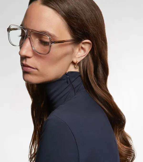 Bottega Veneta Slim Ribbon Aviator Glasses