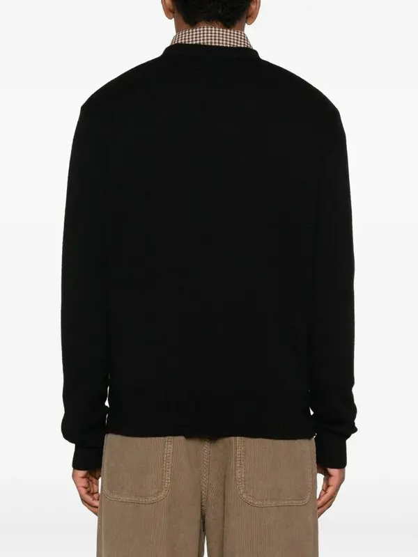 Sunflower Moon Merino V-Neck In Black - 40% Off | Editorialist