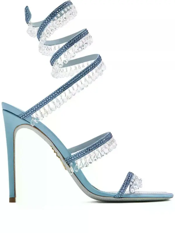 Rene Caovilla Chandelier Crystal-embellished Sandals - Blue