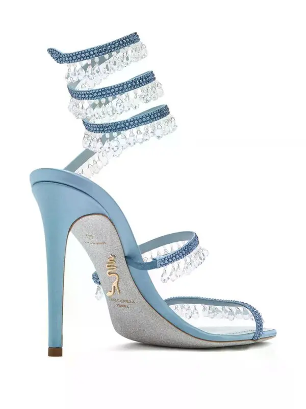 Rene Caovilla Chandelier Crystal-embellished Sandals - Blue