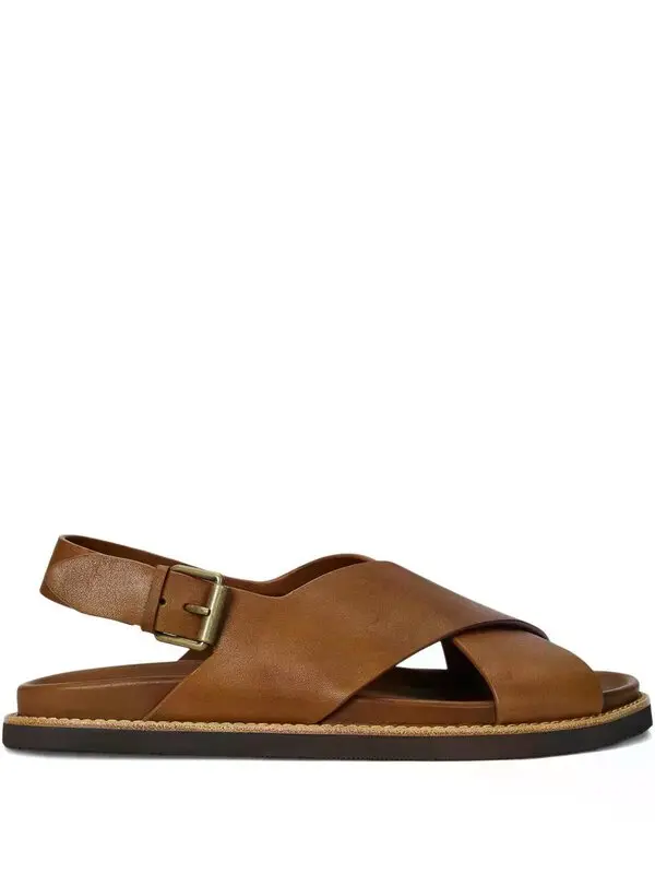 Polo Ralph Lauren Zane Leather Sandals - Brown