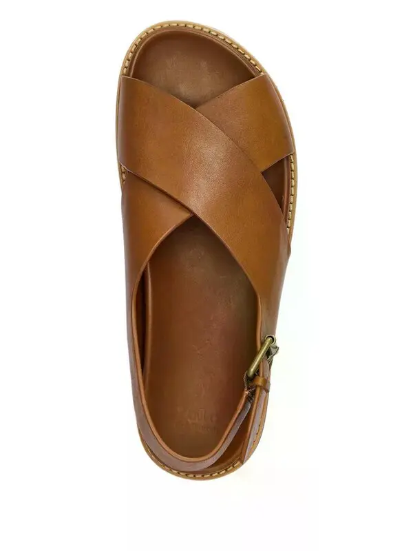 Polo Ralph Lauren Zane Leather Sandals - Brown