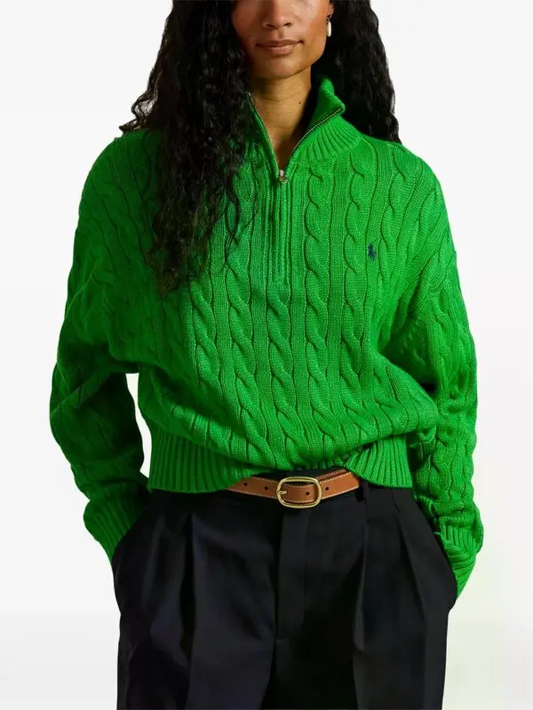 Polo Ralph Lauren Cable-knit Half-zip Sweater