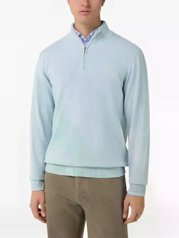 Boggi Milano Half-zip Cashmere Blend Pullover