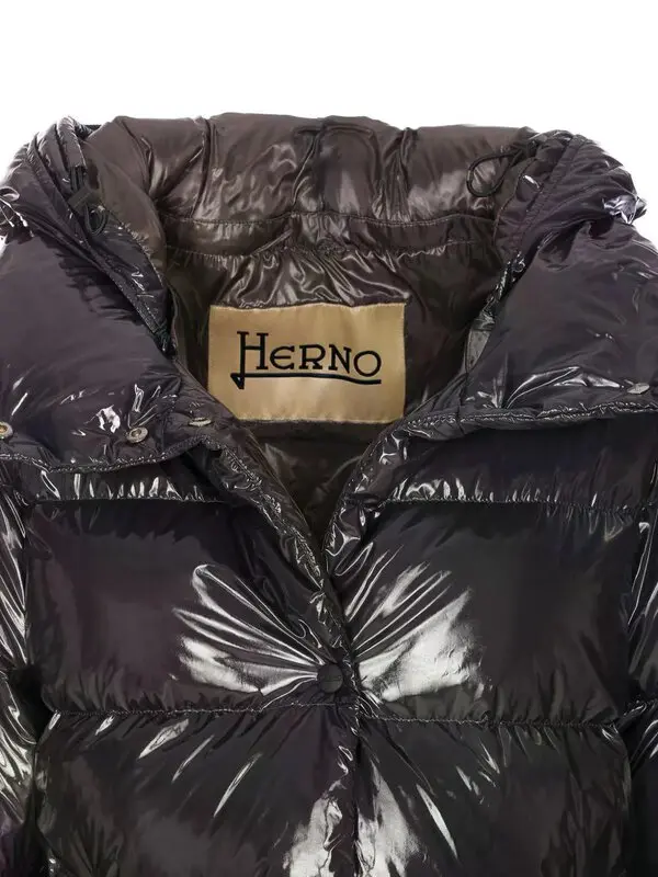 Herno Press-stud Fastening Hooded Coat - Grey