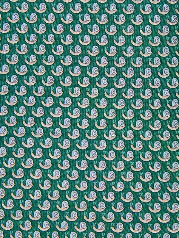 FERRAGAMO Snail Print Silk Tie