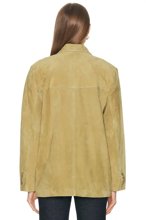 EAVES Aroa Suede Blazer Jacket - Palm