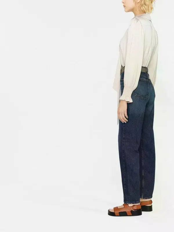 FRAME High-waisted Straight-leg Jeans