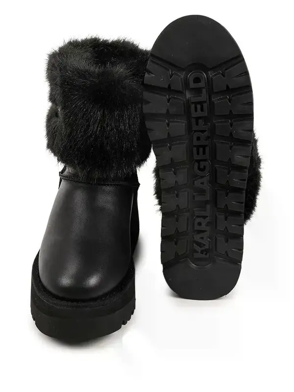 Karl Lagerfeld Faux-fur Platform Boots