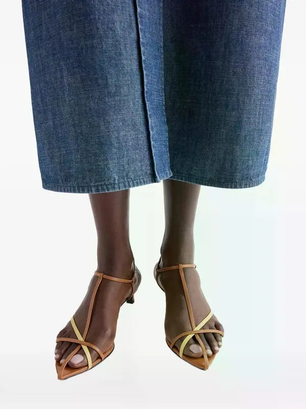 JIL SANDER Cage Low-heel Sandals - Brown