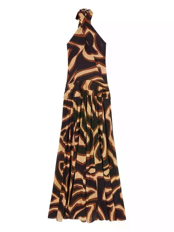 Emilio Pucci Labirinto Print Sleeveless Dress - Black