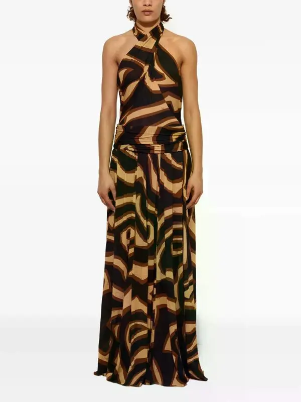 Emilio Pucci Labirinto Print Sleeveless Dress - Black