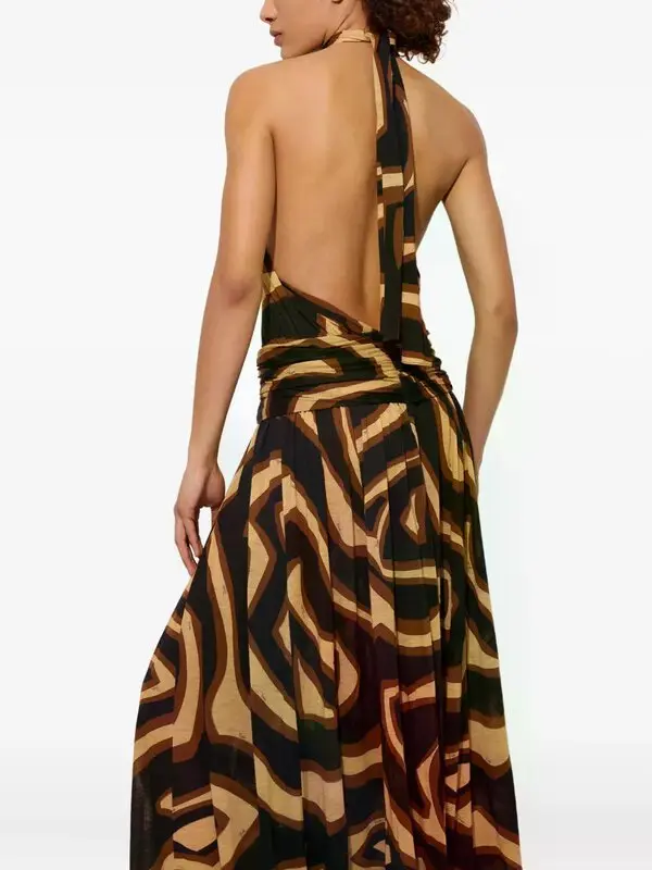 Emilio Pucci Labirinto Print Sleeveless Dress - Black