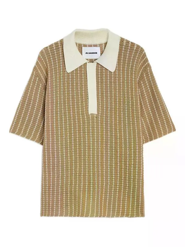 JIL SANDER Striped-pattern Polo Shirt