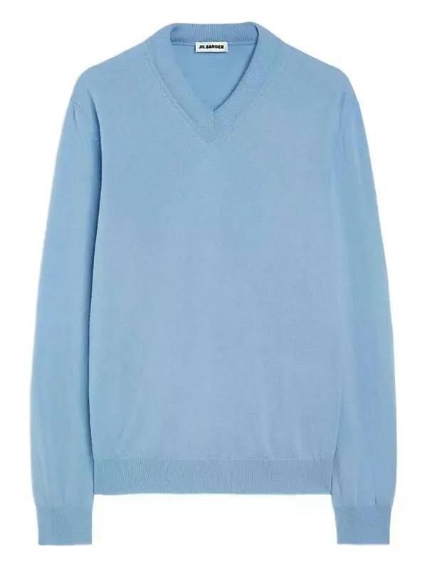 JIL SANDER Long-sleeved V-neck Sweater