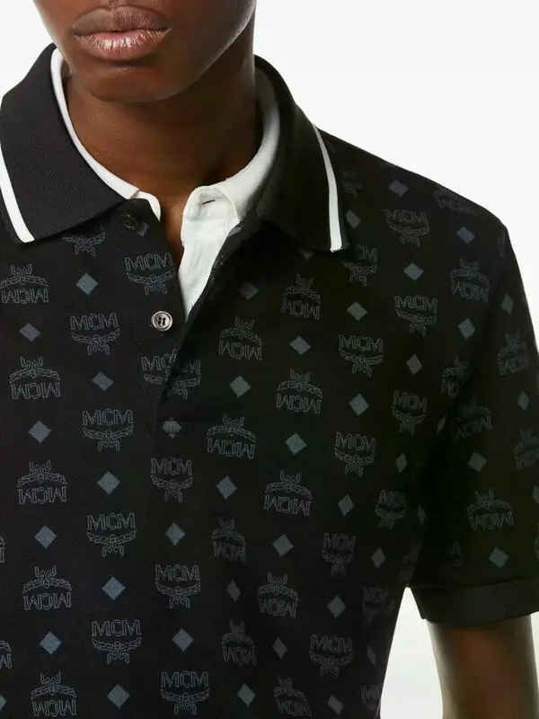 Mcm Visetos-print Polo Shirt