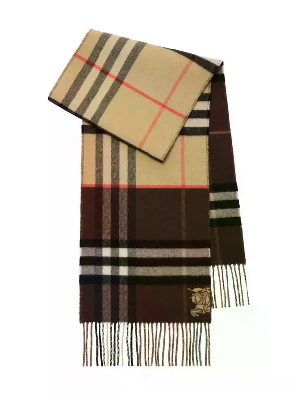 Burberry Contrast Check Cashmere Scarf
