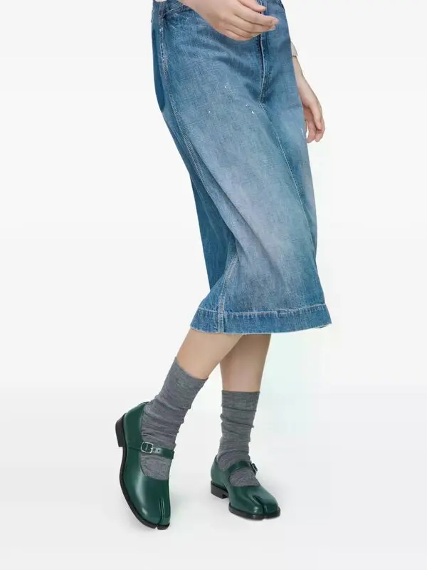 MAISON MARGIELA Tabi Mary-jane Leather Shoes - Green