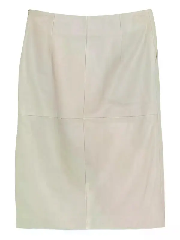 HALFBOY Panelled Leather Skirt