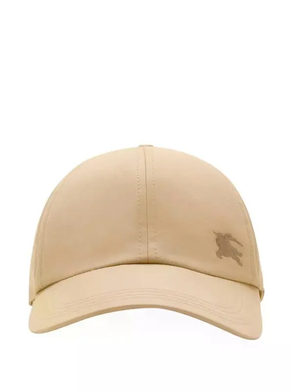Burberry Gabardine Baseball Cap With Equestrian Knight Design - Neutrals