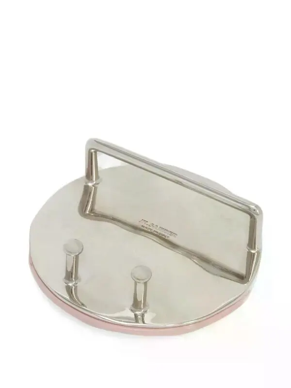 JIL SANDER Cannolo Engraved-logo Bag Pin - Grey
