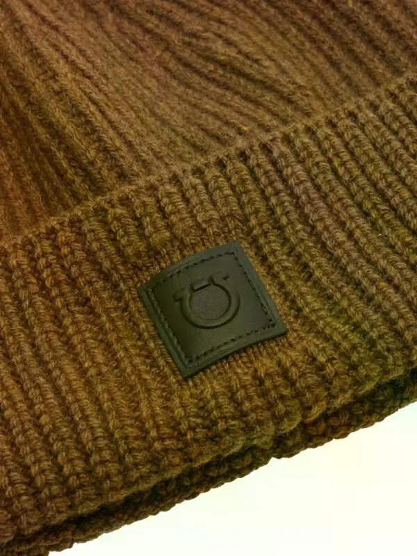 FERRAGAMO Wool Beanie - Brown