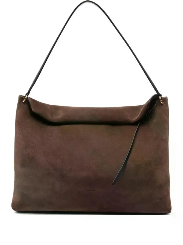 WANDLER Penelope Suede Shoulder Bag - Brown