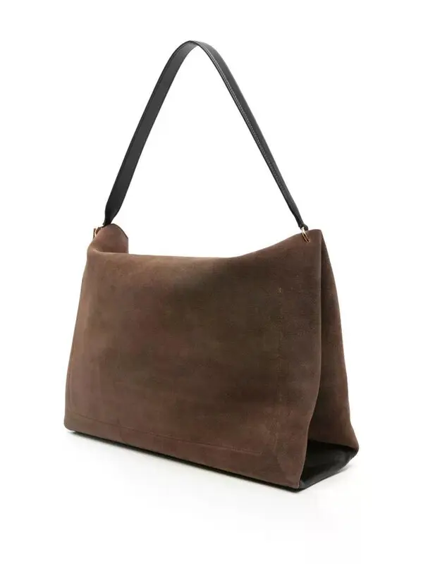 WANDLER Penelope Suede Shoulder Bag - Brown