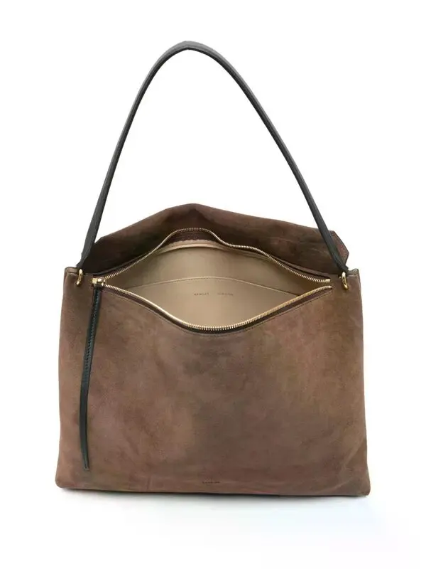 WANDLER Penelope Suede Shoulder Bag - Brown