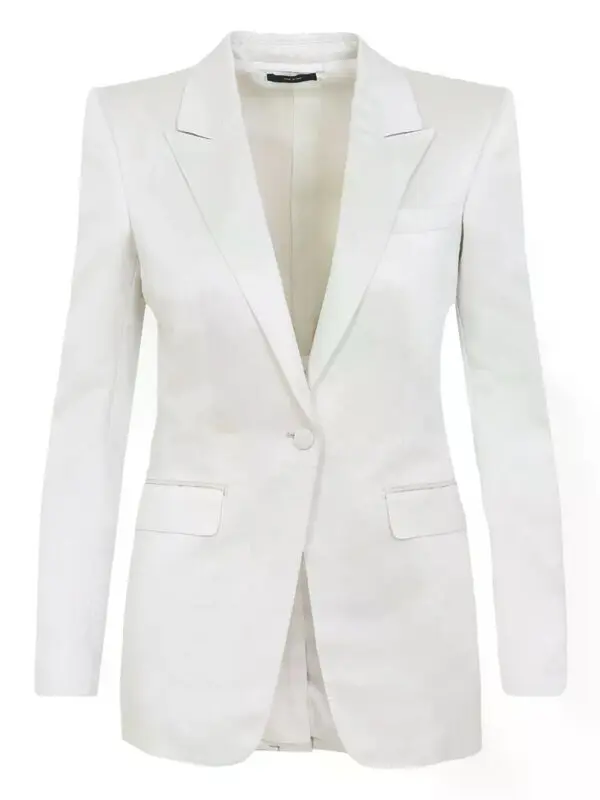 TOM FORD Single-breasted Duchess Blazer - Neutrals