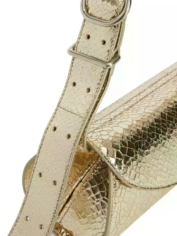 JIL SANDER Small Cannolo Shoulder Bag - Gold