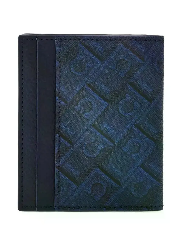 FERRAGAMO Monogram Card Holder - Blue