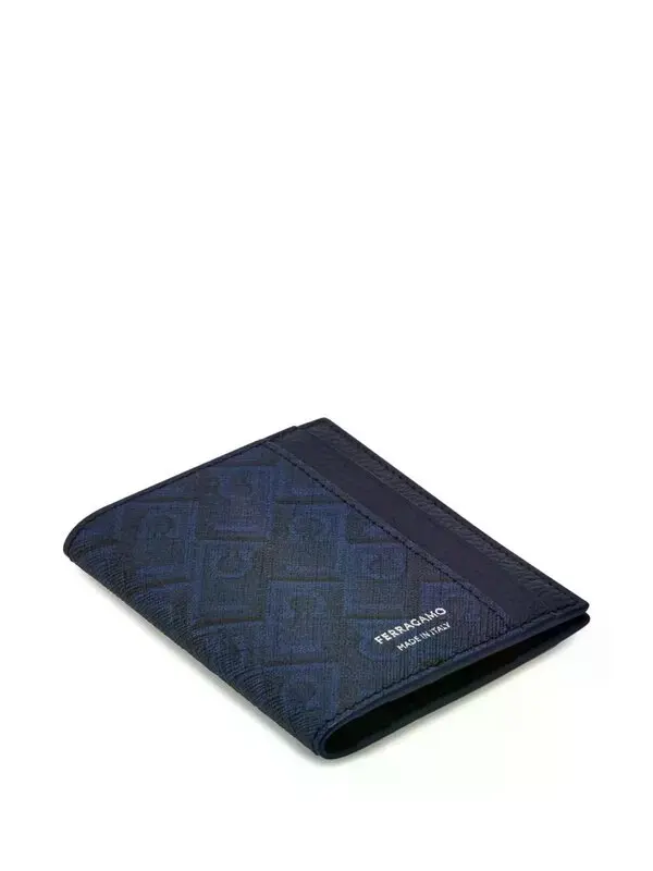 FERRAGAMO Monogram Card Holder - Blue