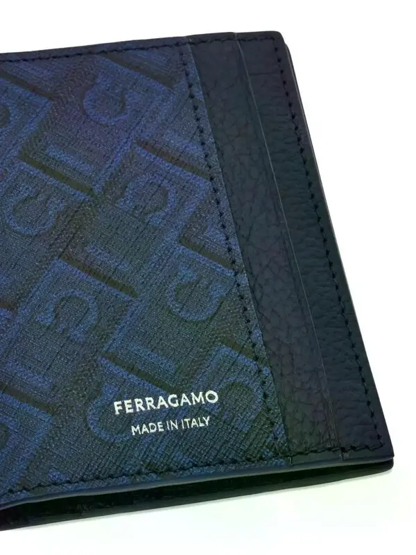 FERRAGAMO Monogram Card Holder - Blue