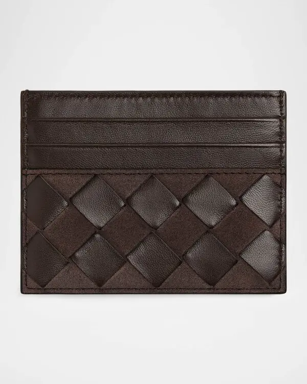 Bottega Veneta Suede & Leather Card Case - 2132fondan