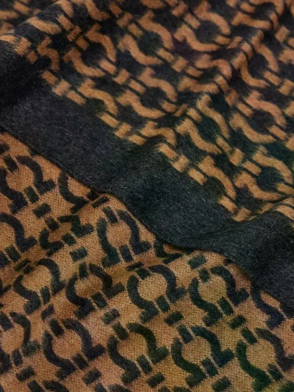 FERRAGAMO Gancini-pattern Silk Scarf