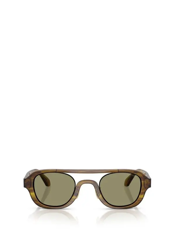 Giorgio Armani Sunglasses - Striped Brown & Light Brown
