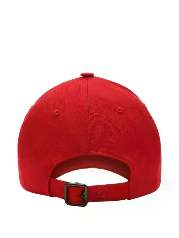 Burberry Thistle Shield Appliqué Baseball Cap - Red