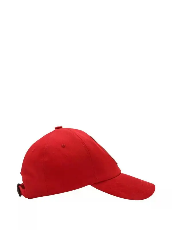 Burberry Thistle Shield Appliqué Baseball Cap - Red