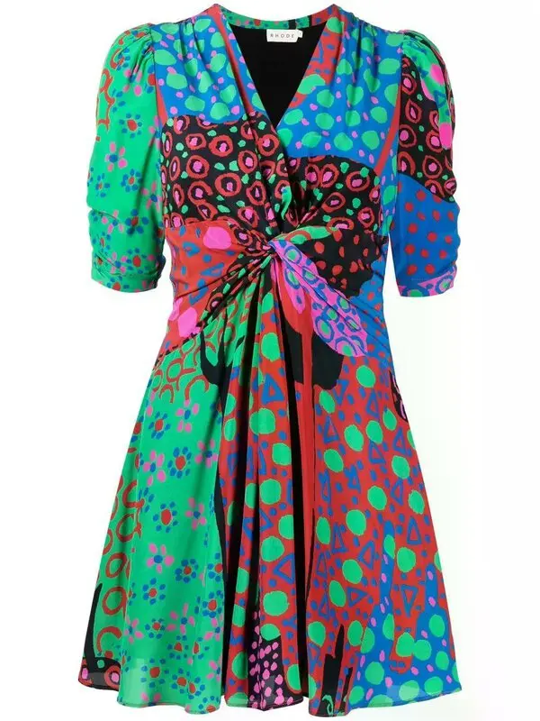 Rhode Graphic-print Mini Dress