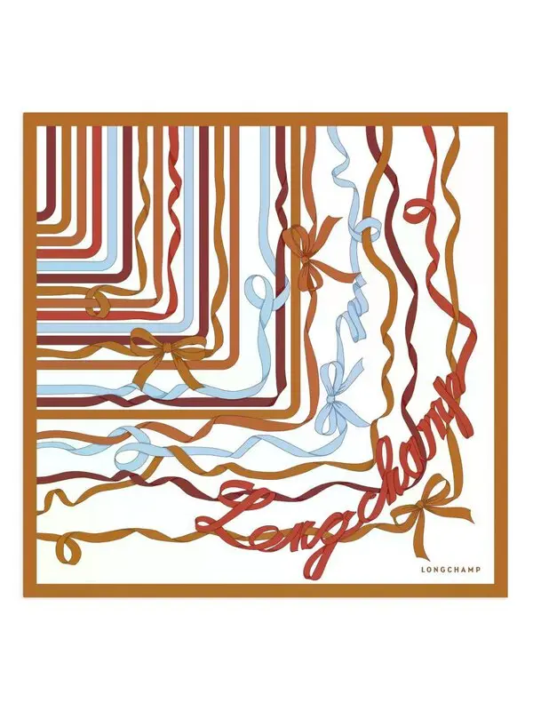 Longchamp Rubans Silk Scarf - Neutrals