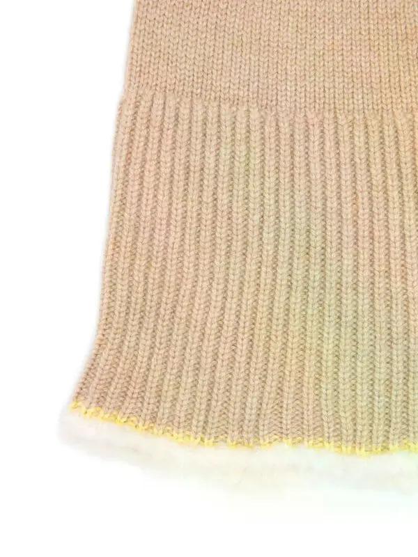BARRIE Ribbed-trim Beanie Hat - Neutrals
