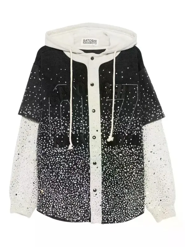 SATOSHI NAKAMOTO Embellished Long-sleeve Hoodie