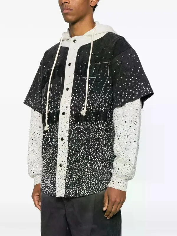 SATOSHI NAKAMOTO Embellished Long-sleeve Hoodie