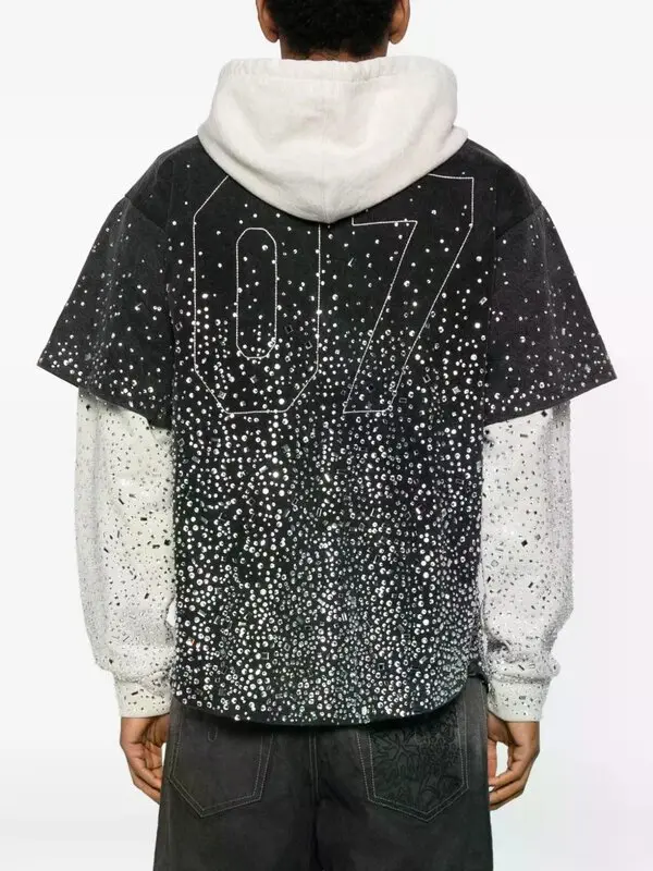 SATOSHI NAKAMOTO Embellished Long-sleeve Hoodie