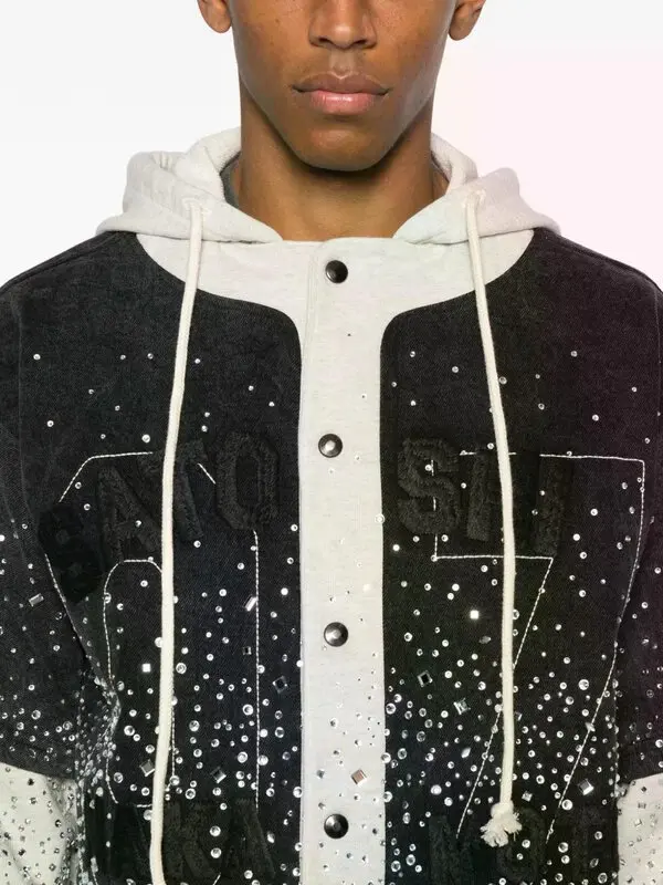 SATOSHI NAKAMOTO Embellished Long-sleeve Hoodie