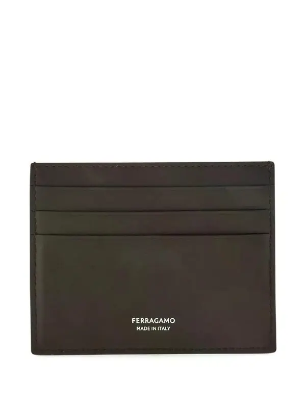 FERRAGAMO Gancini Card Holder - Brown