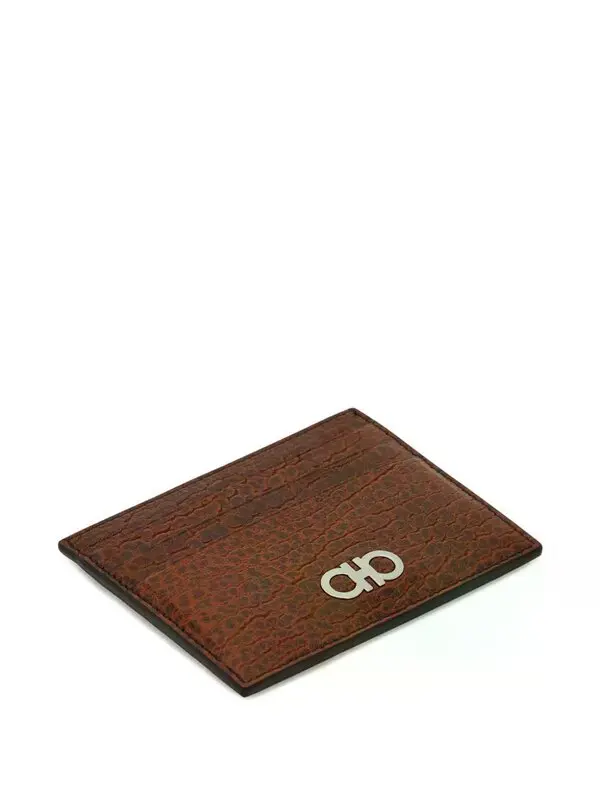 FERRAGAMO Gancini Card Holder - Brown